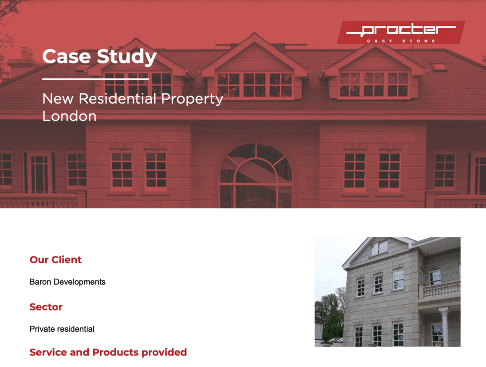 Procter Cast Stone Technical CAD Drawings | Procter Caststone